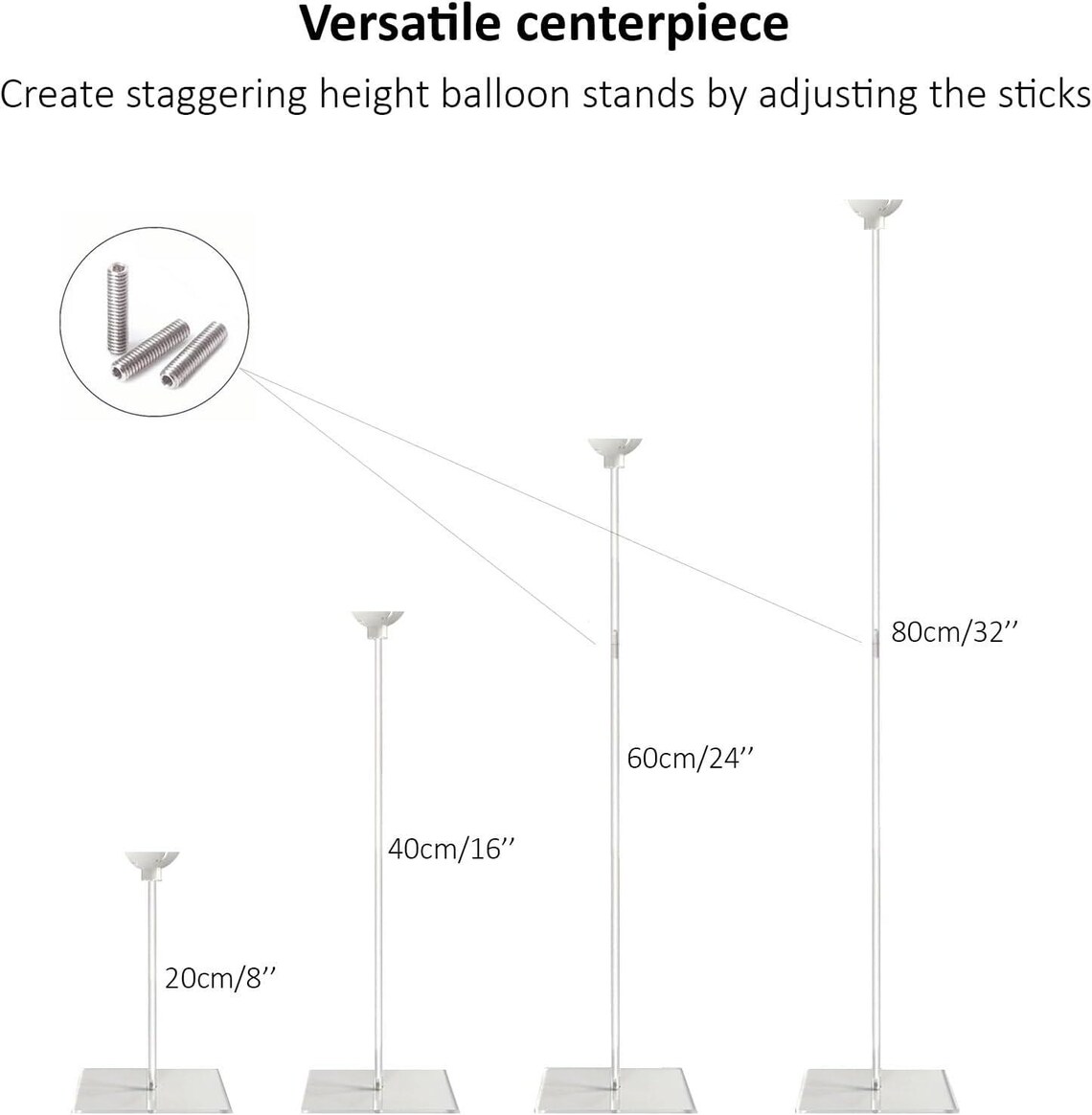 Acrylic Balloon Stand for Table: Reusable Heavy Duty Centerpiece (6 ...