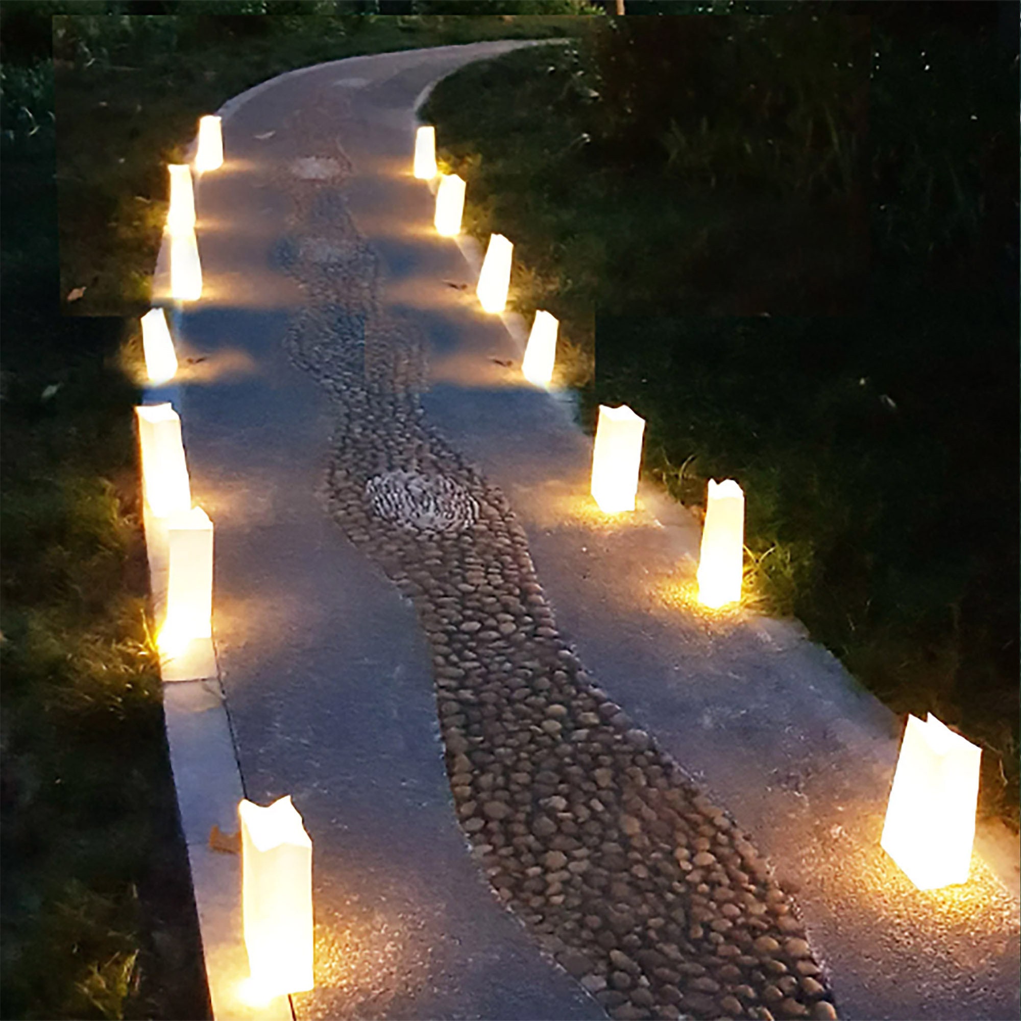 Light up Paper Bags Kit-50 Pack of Luminaries for Aisle - Etsy Canada