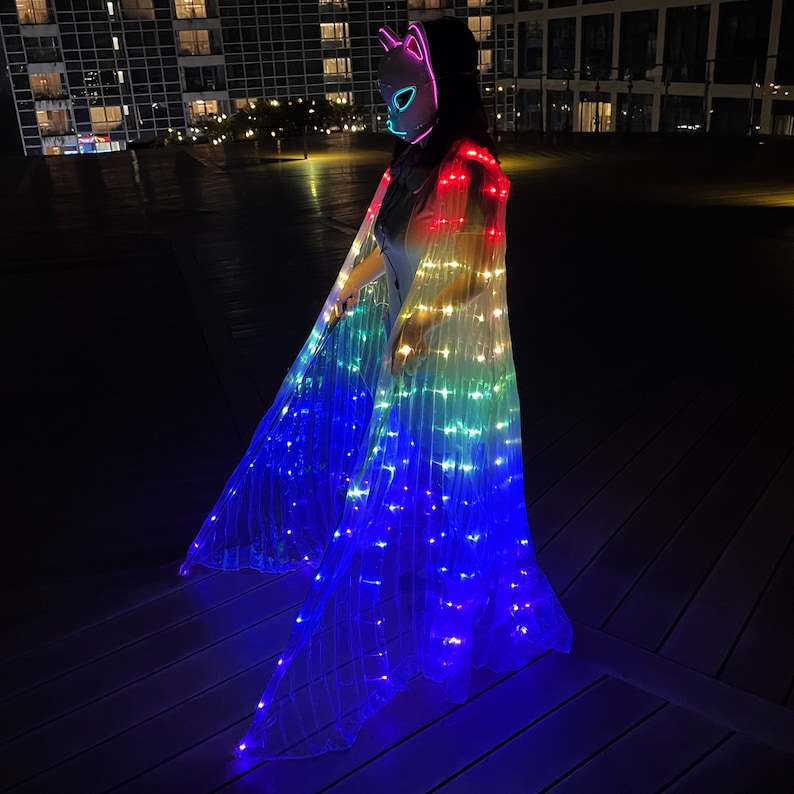 LED Isis Cloak Wings for Stage and Dance Performance Great Fancy Dress ...