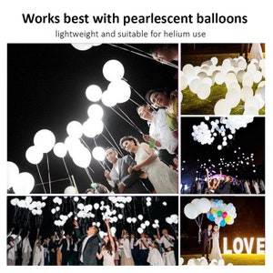 50pc-white LED Balloons Balloon With Lights Great for | Etsy