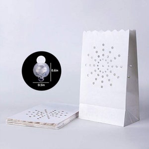 Light up Paper Bags Kit-50 Pack of Luminaries for Aisle | Etsy Canada