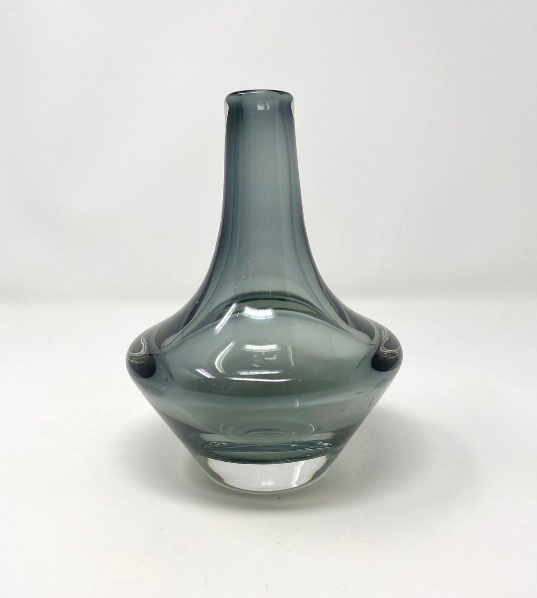 A Steel Blue Cased Glass Rocket Vase Designed by Erkkitapio Siiroinen ...