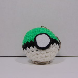 Pokeball Keychain, Zipper Charm, Zipper Pull, Pokemon, Crochet, Stuffed ...