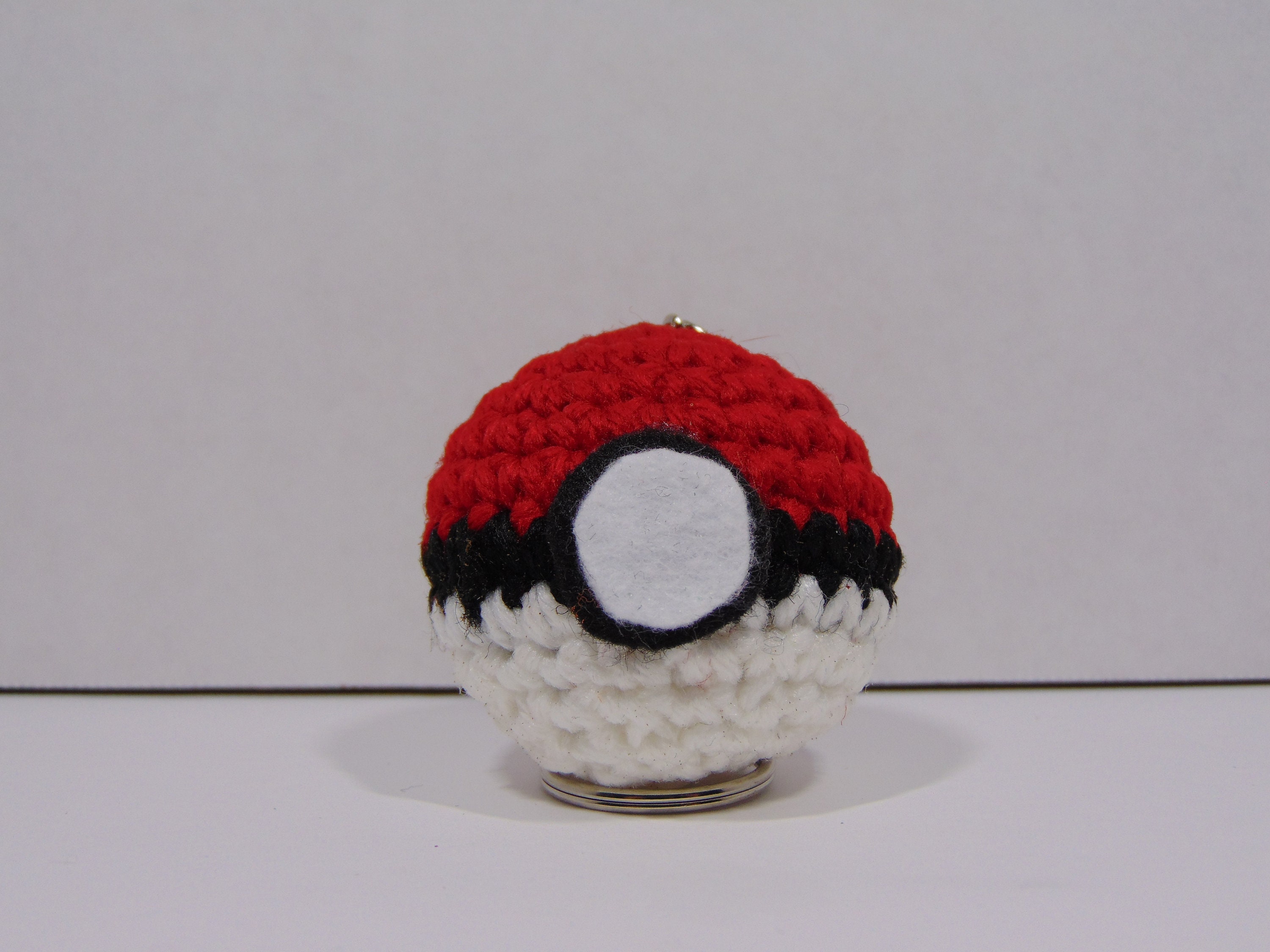 Pokeball Keychain, Zipper Charm, Zipper Pull, Pokemon, Crochet, Stuffed ...