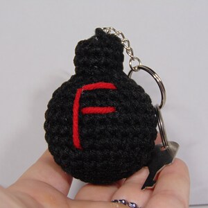 F Bomb Keychain, Gag Gift, Novelty Item, Prank Gift, Crochet F Bomb ...