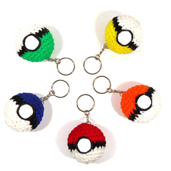 Pokeball Keychain - Etsy