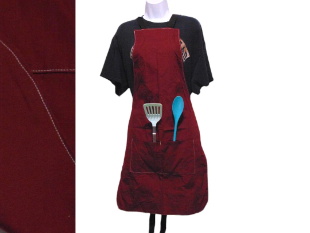 Maroon Solid Color Adult Apron - Etsy