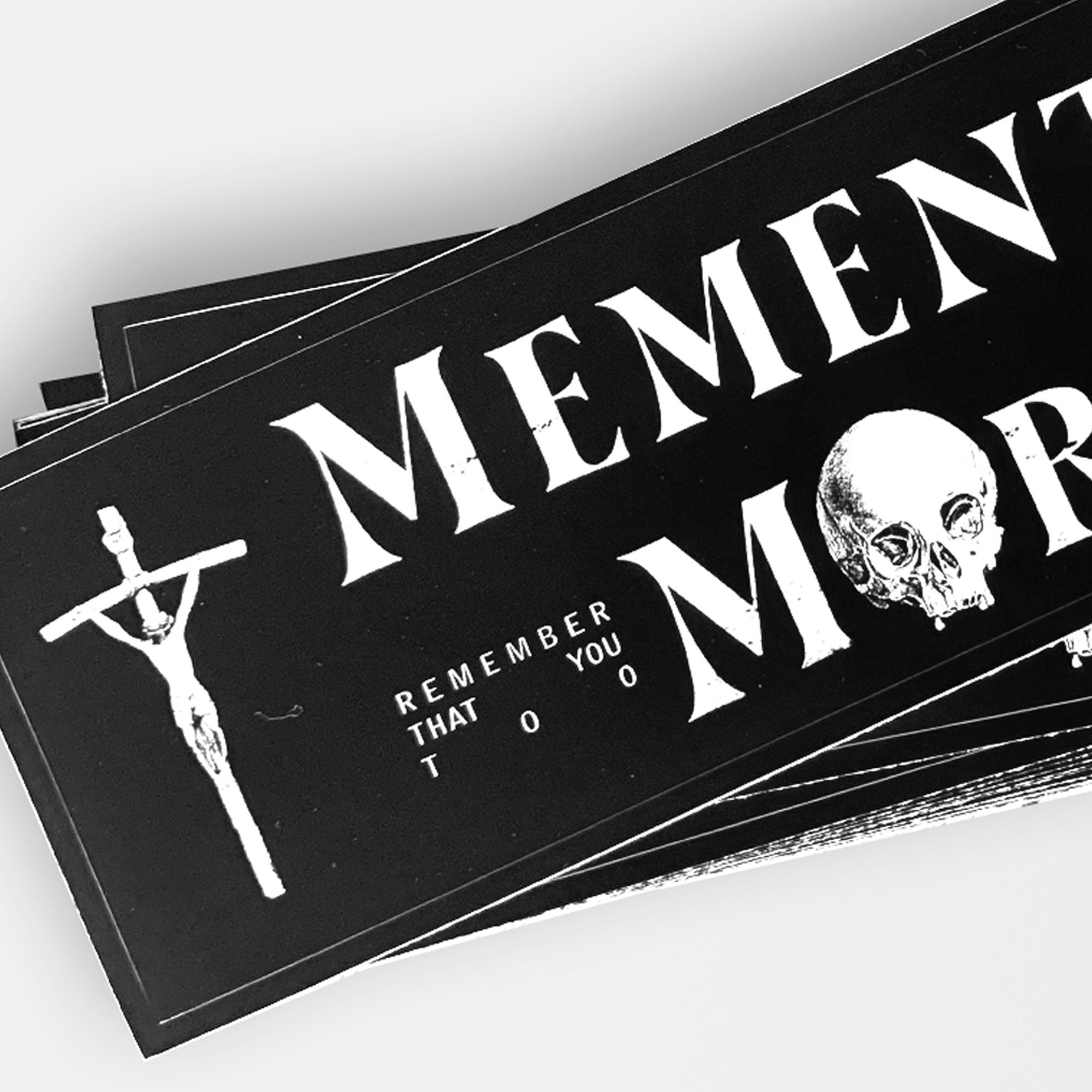 Memento Mori, Bumper Sticker, Gothic, Remember Your Death, Crucifix - Etsy