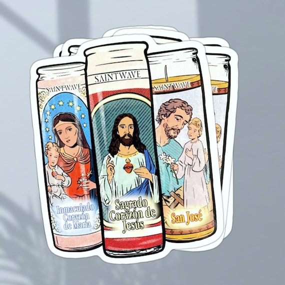 Jesus Mary Joseph Candles Die Cut Sticker Holy Family - Etsy