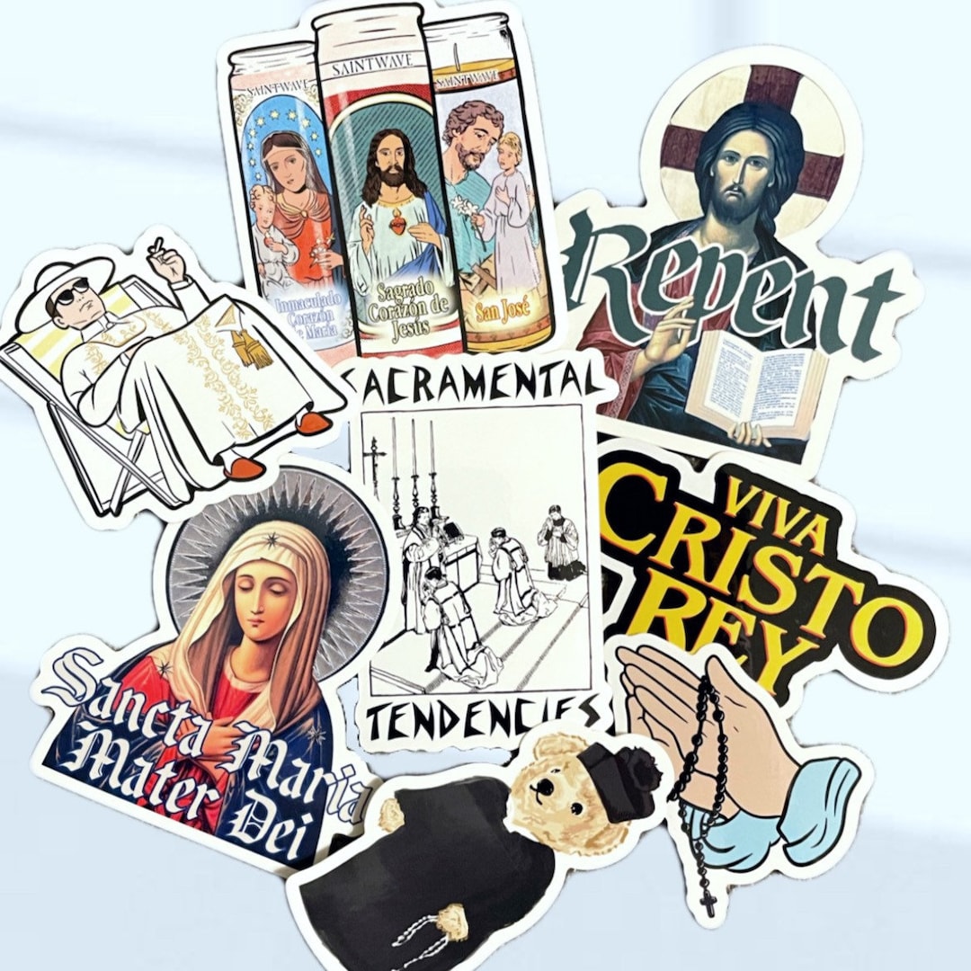 Catholic Sticker Variety Pack Die Cut Stickers Eight Count - Etsy