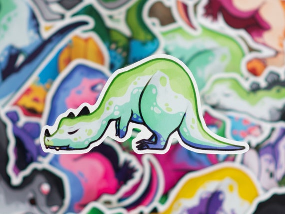 LGBTQ Unlabeled Gender Subtle Pride Flag Dinosaur Sticker - Etsy