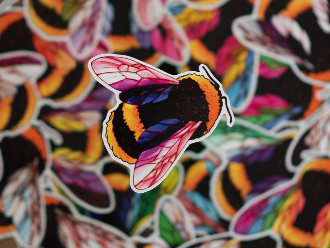 LGBTQ Pride Flag Genderfluid Bee Sticker - Etsy