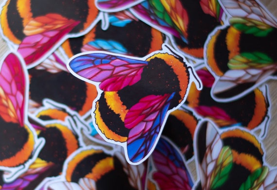 LGBTQ Pride Flag Bisexual Bee Sticker - Etsy