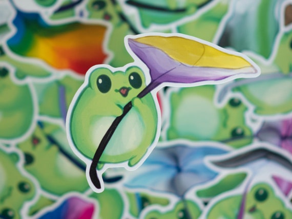 LGBTQ Pride Flag Non Binary Frog Sticker - Etsy