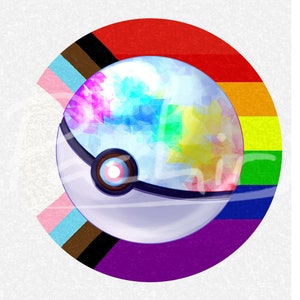 LGBTQ+ Pride Flag Rainbow Progression Pride Pokemon Pokeball Inspired ...