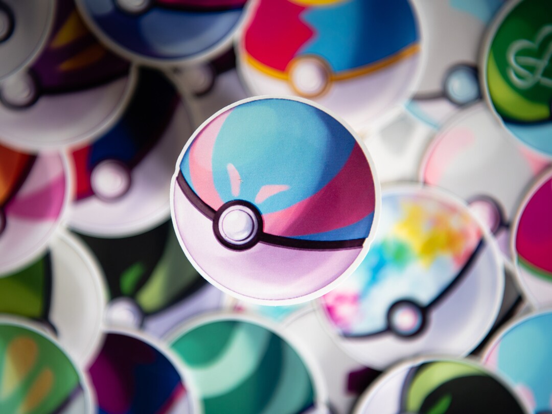 LGBTQ+ Pride Flag Transgender Pokemon Pokeball Inspired Sticker - Etsy