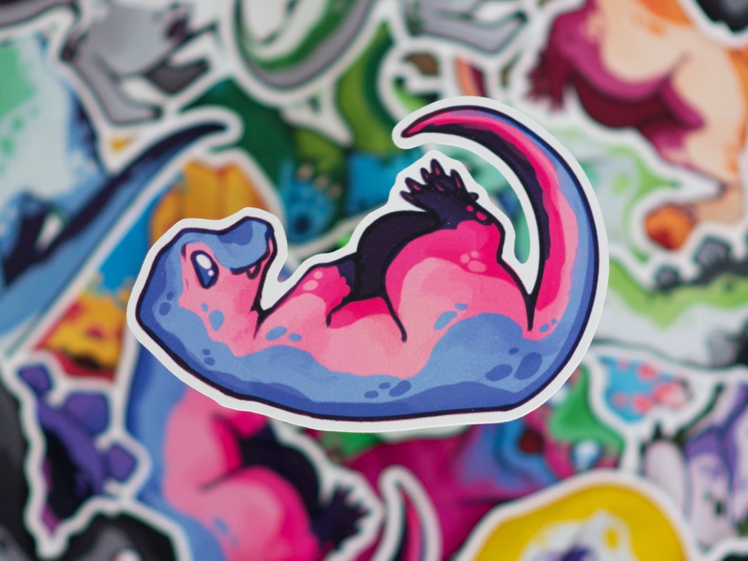 LGBTQ Omnisexual Subtle Pride Flag Dinosaur Sticker - Etsy Canada