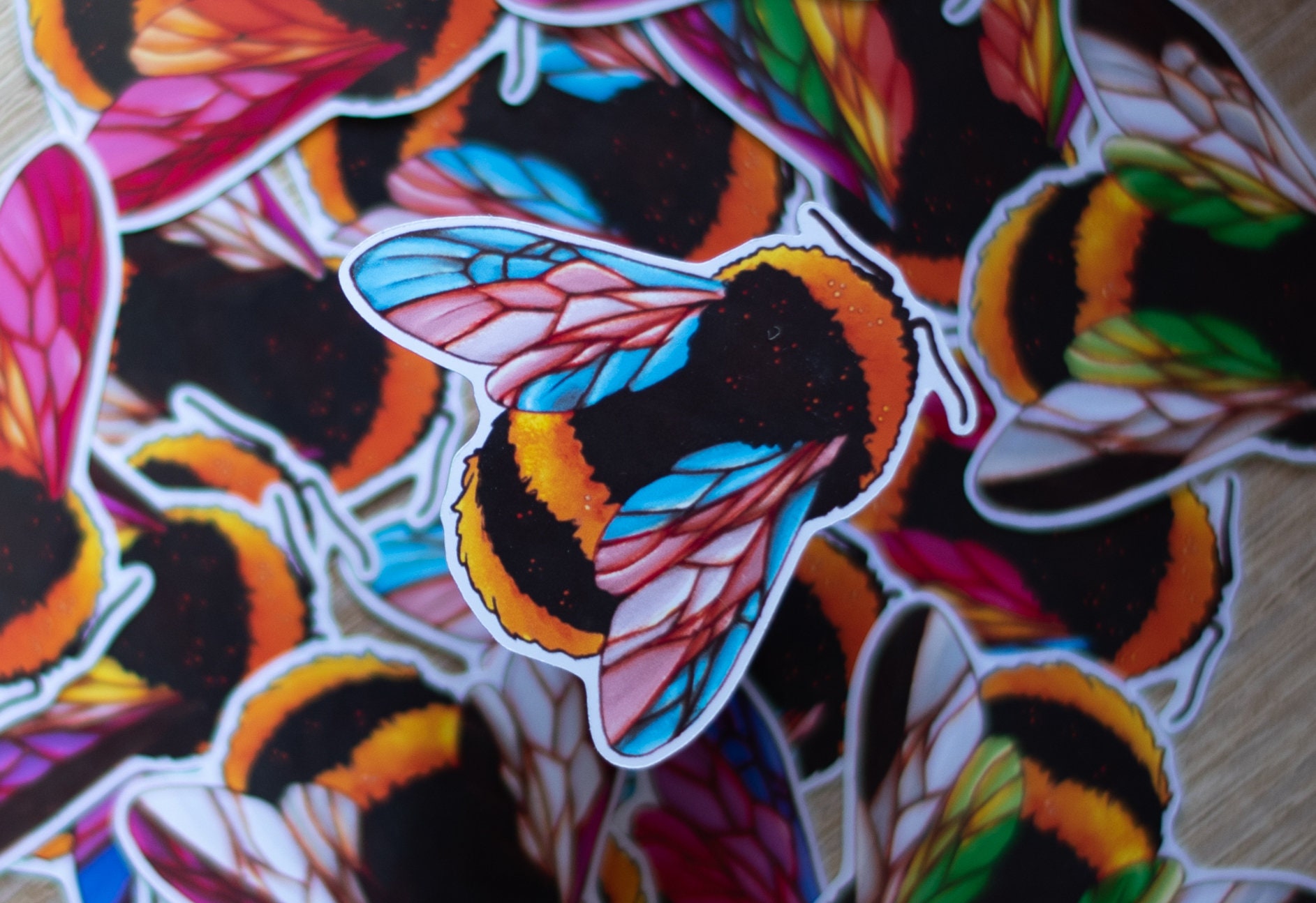 LGBTQ Pride Flag Transgender Bee Sticker - Etsy