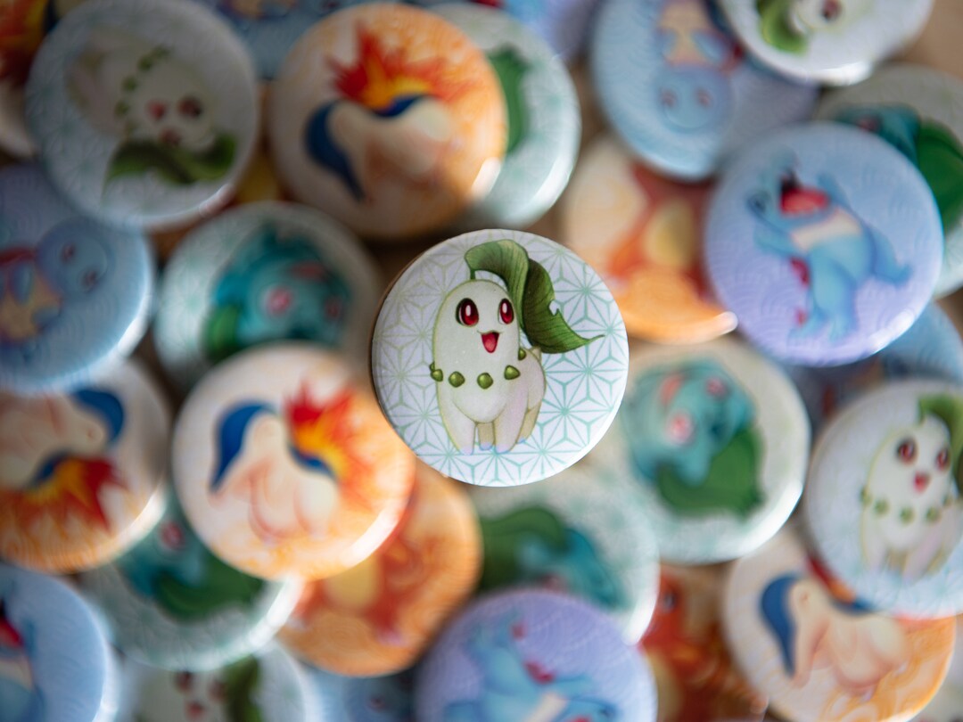 Pokemon Inspired Johto Starter Buttons 32mm - Etsy