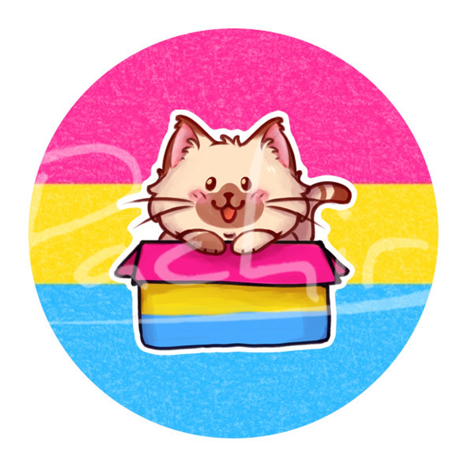 LGBTQ Pride Flag Cat Buttons 32mm - Etsy