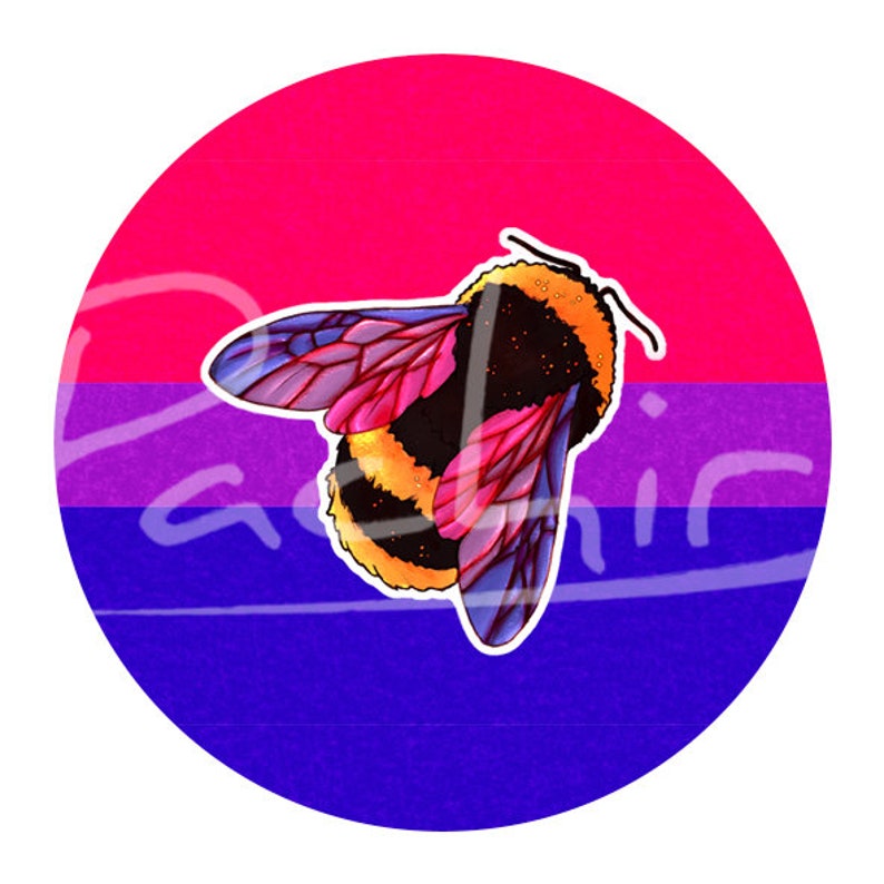 LGBTQ Pride Flag Bumble Bee Buttons 32mm - Etsy