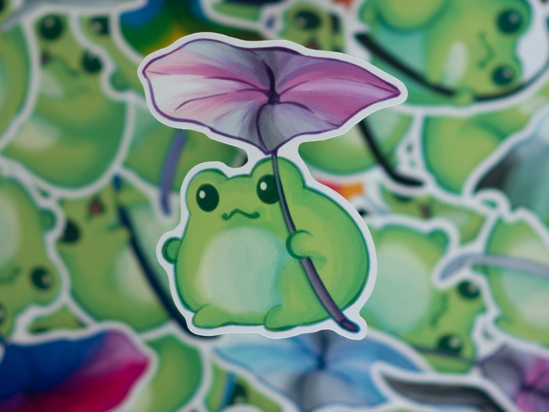 LGBTQ Pride Flag Demi Girl Frog Sticker - Etsy