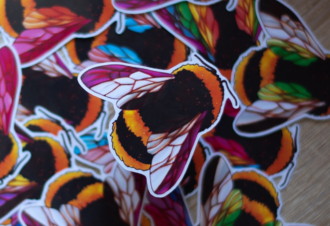 LGBTQ+ Pride Flag Asexual Bee Sticker - Etsy