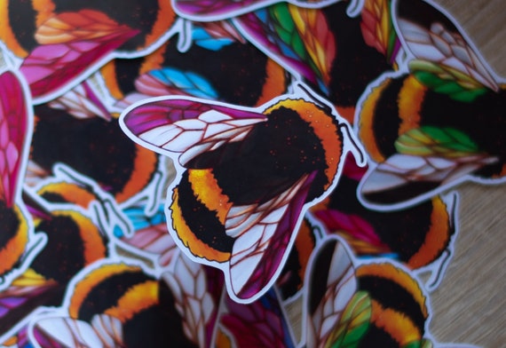 LGBTQ Pride Flag Asexual Bee Sticker | Etsy