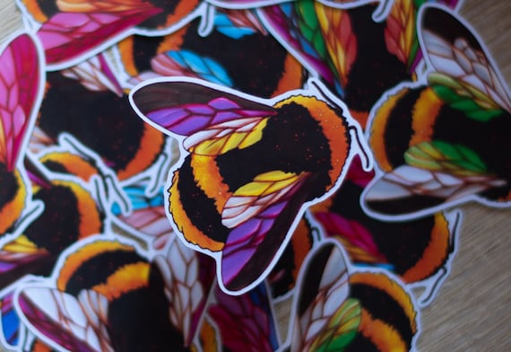 LGBTQ Pride Flag Non-binary Bee Sticker - Etsy