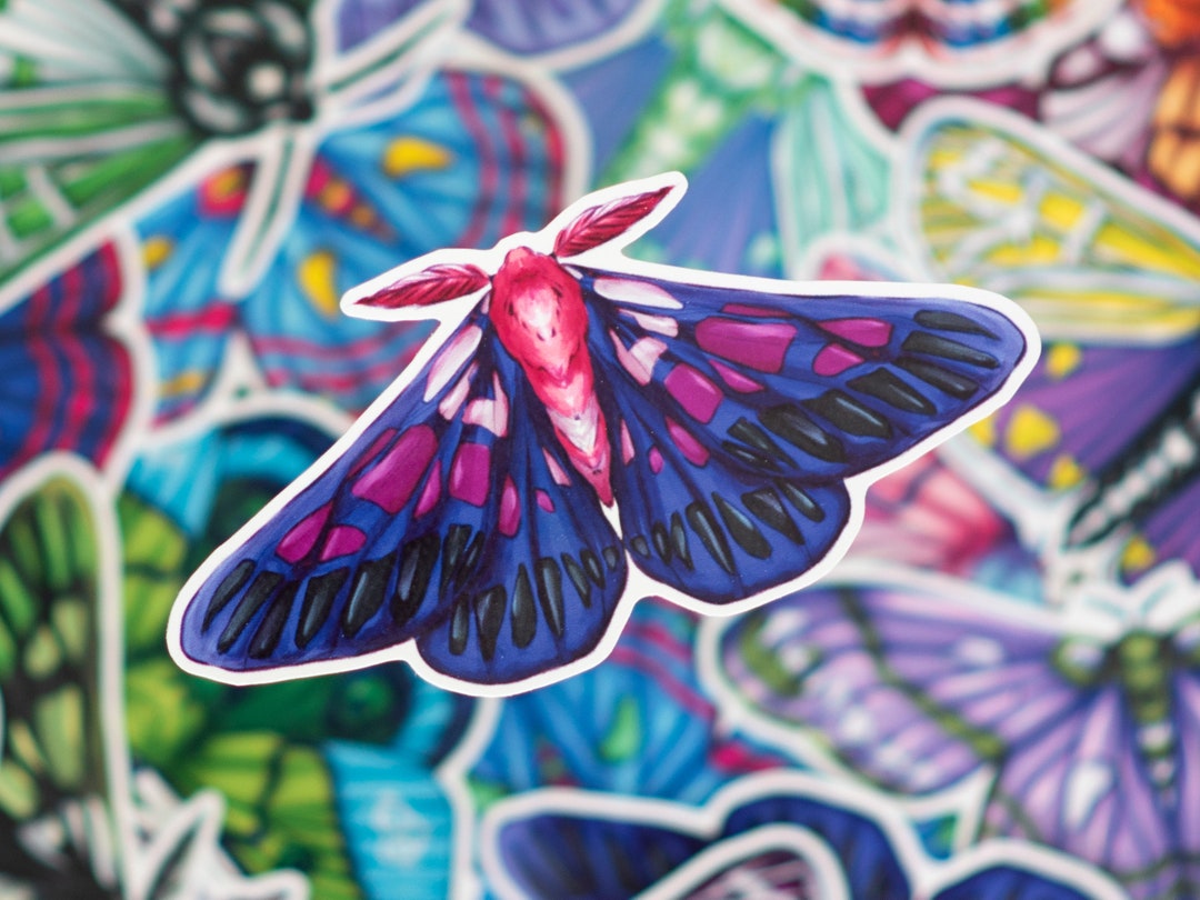 LGBTQ Genderfluid Subtle Pride Flag Moth Sticker - Etsy
