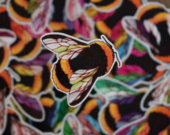 LGBTQ Pride Flag Non-binary Bee Sticker - Etsy