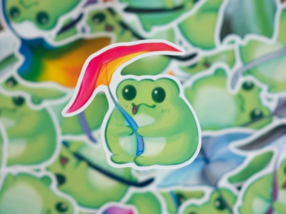 LGBTQ Pride Flag Pansexual Frog Sticker - Etsy