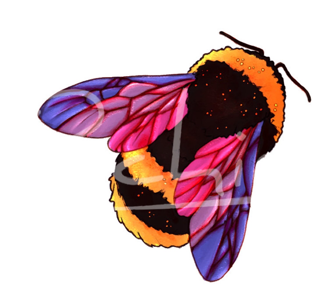 LGBTQ Pride Flag Bisexual Bee Sticker - Etsy