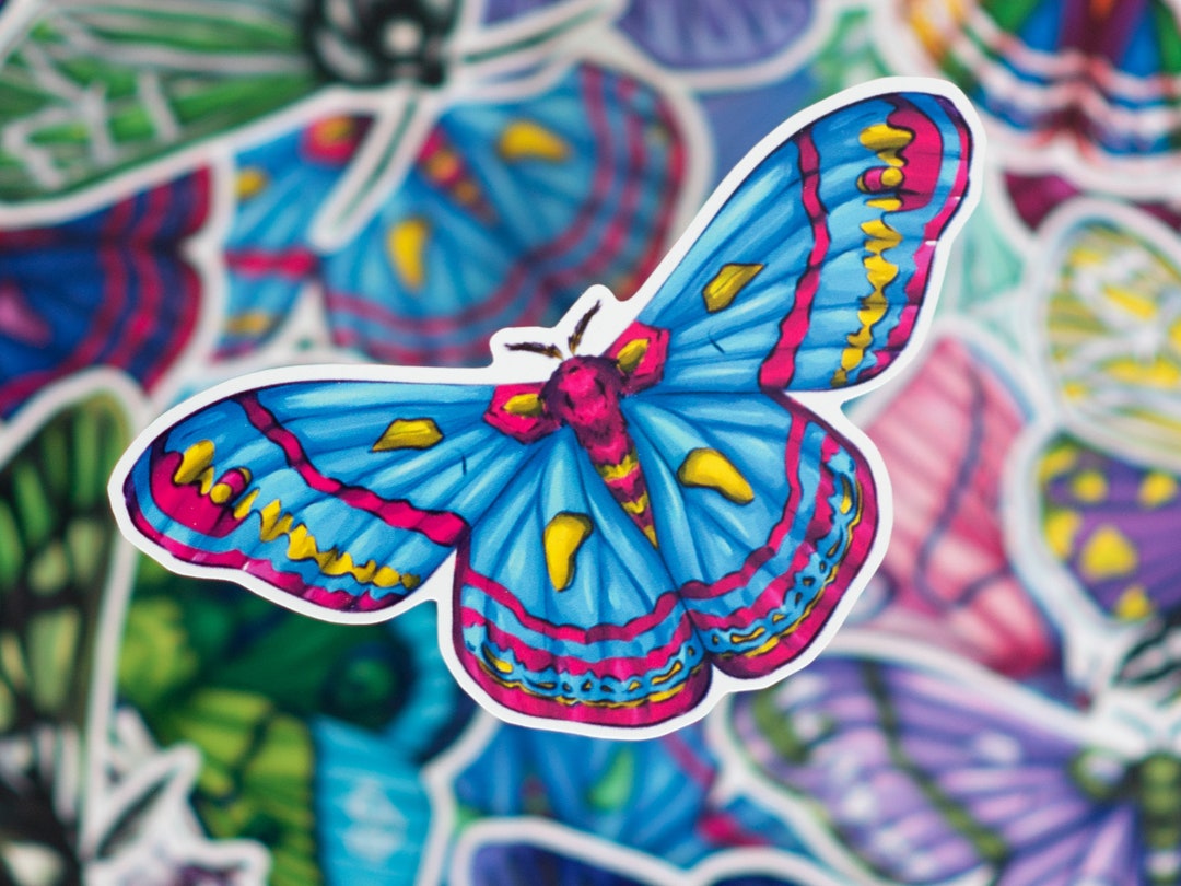 LGBTQ+ Pansexual Subtle Pride Flag Moth Sticker - Etsy