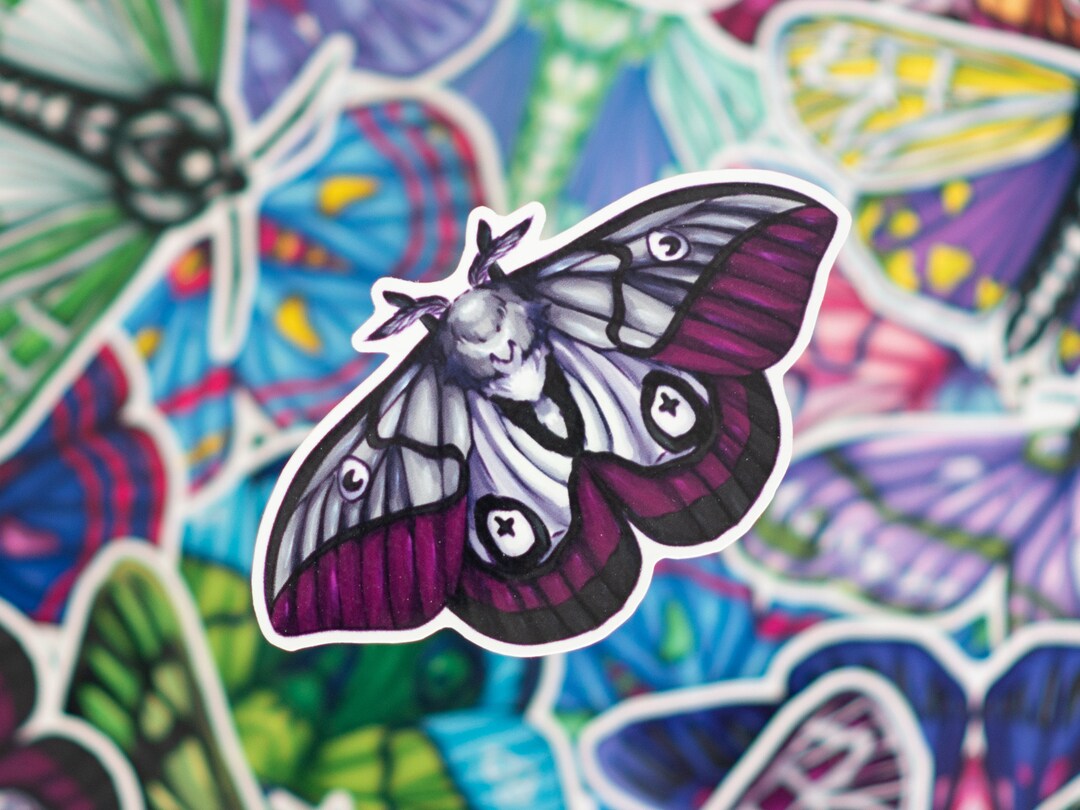 LGBTQ+ Asexual Subtle Pride Flag Moth Sticker - Etsy