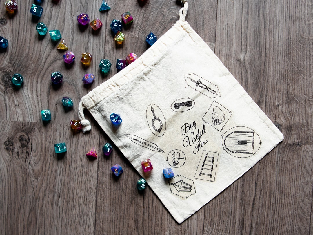 D&D RPG RPG Dice Bag Bag of Usefull Items Design - Etsy