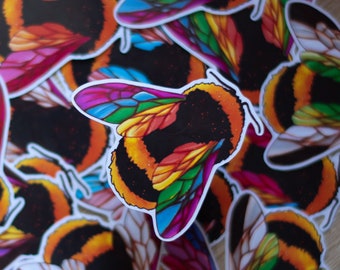 LGBTQ Pride Flag Transgender Bee Sticker - Etsy