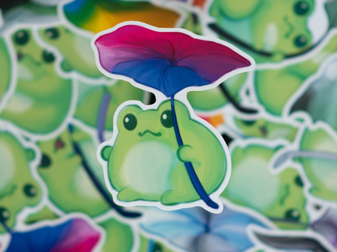 LGBTQ+ Pride Flag Bisexual Frog Sticker - Etsy