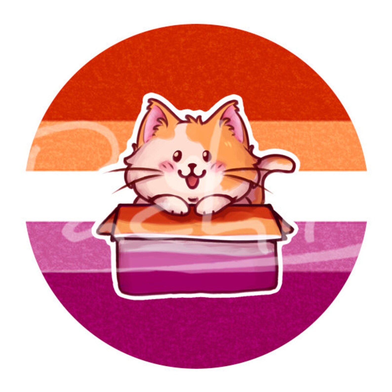 LGBTQ Pride Flag Cat Buttons 32mm - Etsy