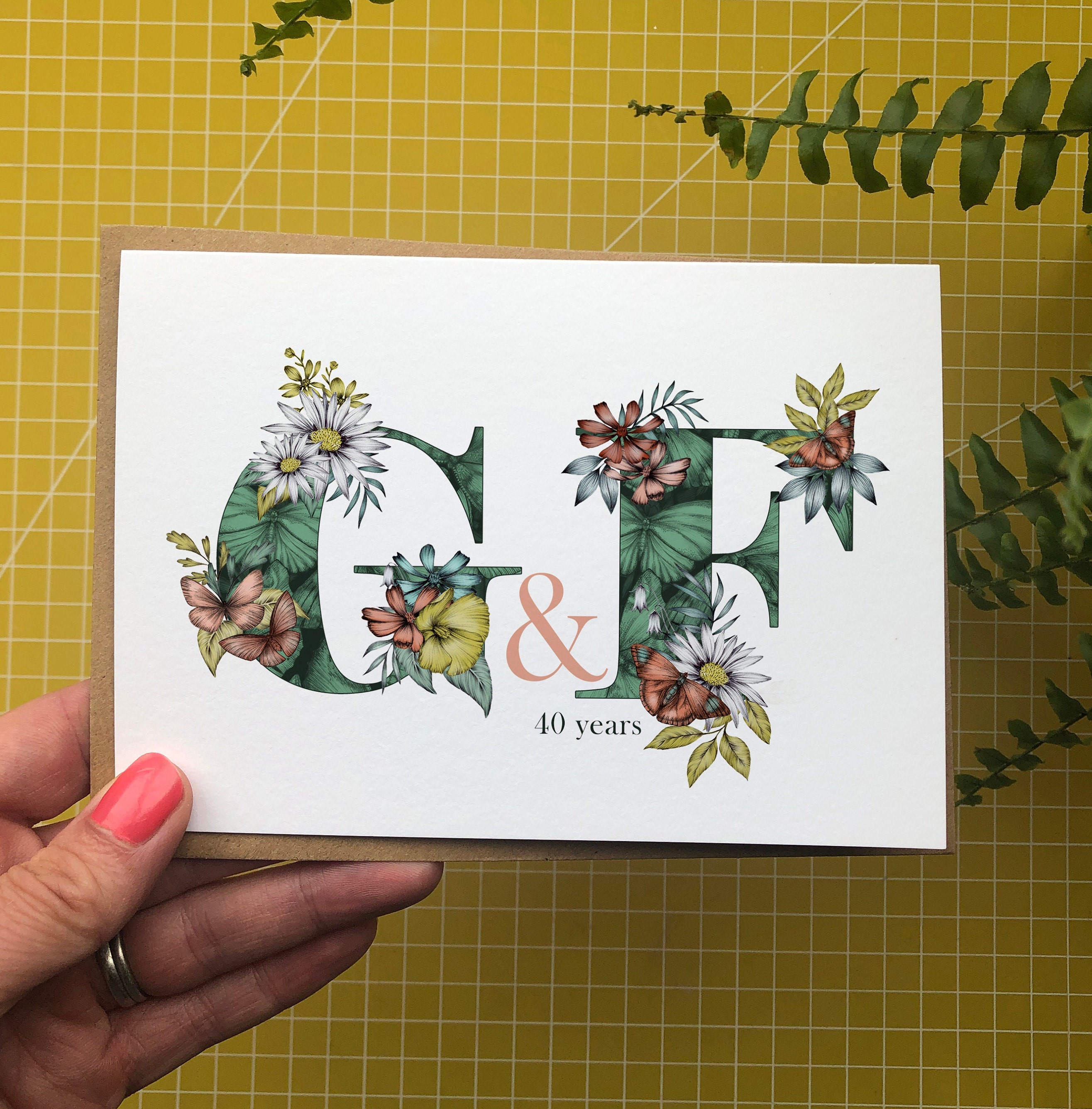 Personalised Ruby Wedding Anniversary Card Ruby Anniversary Card for ...