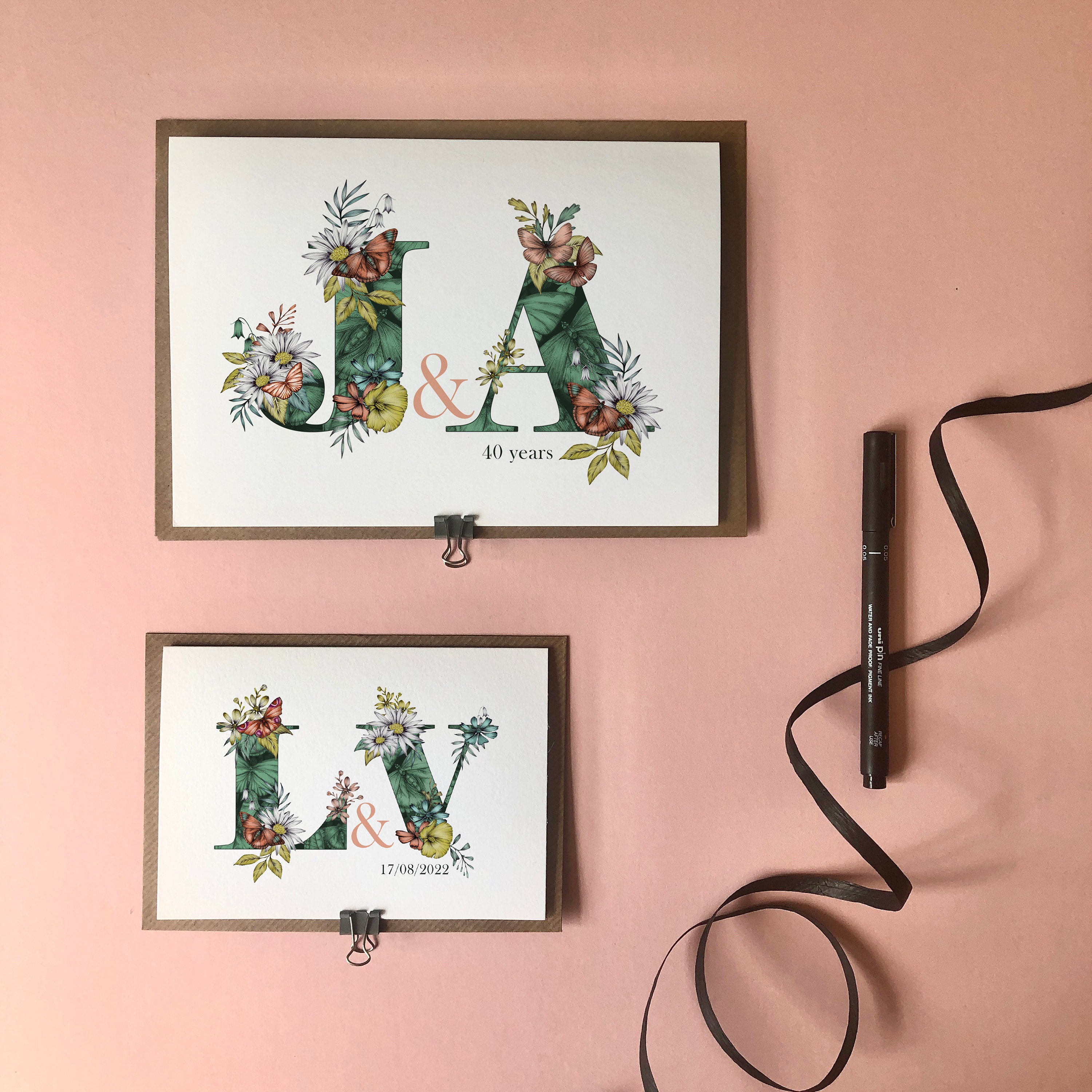 Personalised Ruby Wedding Anniversary Card Ruby Anniversary Card for ...