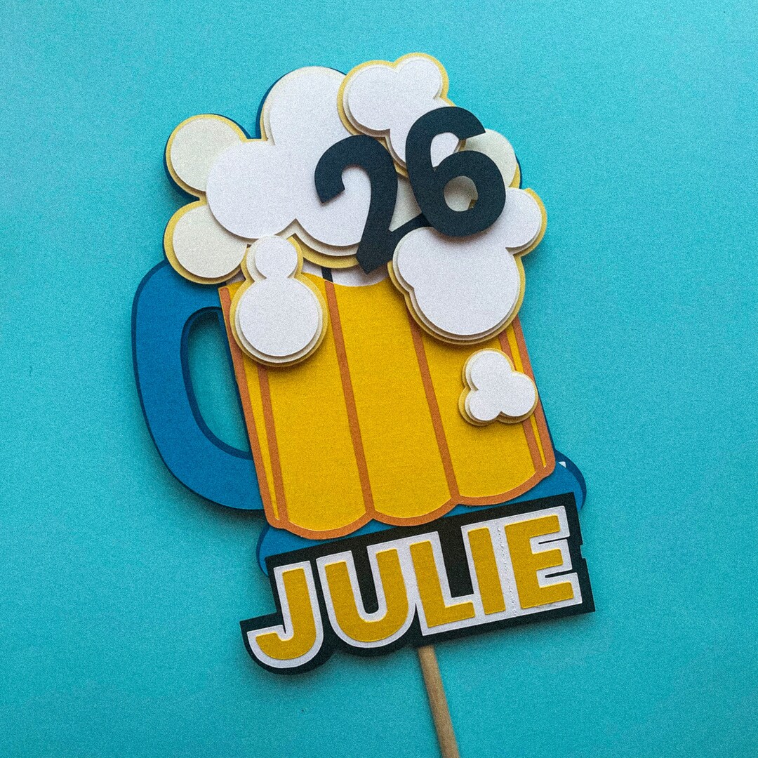 Cake Decoration / Cake Topper / Beer / Paper Art / Paper Cutting - Etsy