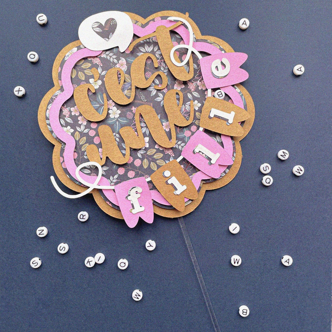 Cake Decoration, Cake Topper, Topper Cake Topper Cake it's a Girl Paper ...