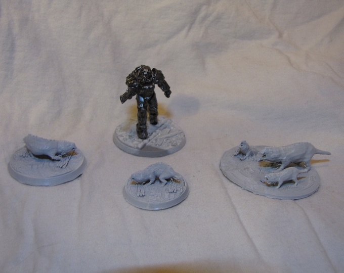 Fallout Mole Rat Cluster Resin. Painted and Flocked Extra | Etsy