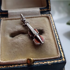 RARE USA Vintage Silver Violin Charm, AMAZING Realism, Sterling Silver ...