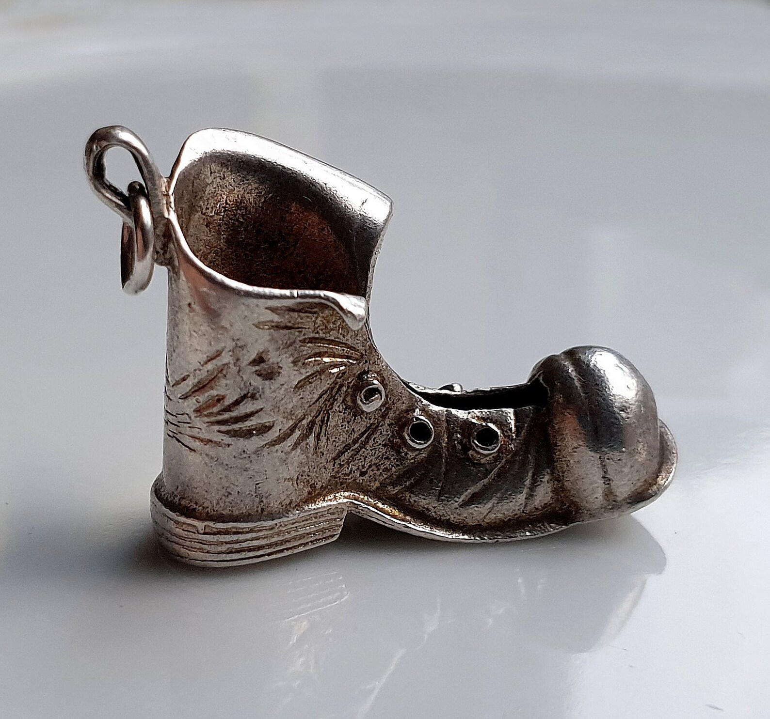 QUALITY DETAILED Vintage Silver Old Boot Charm Sterling - Etsy UK