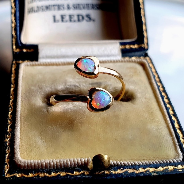 Opal Gold Ring - Etsy UK