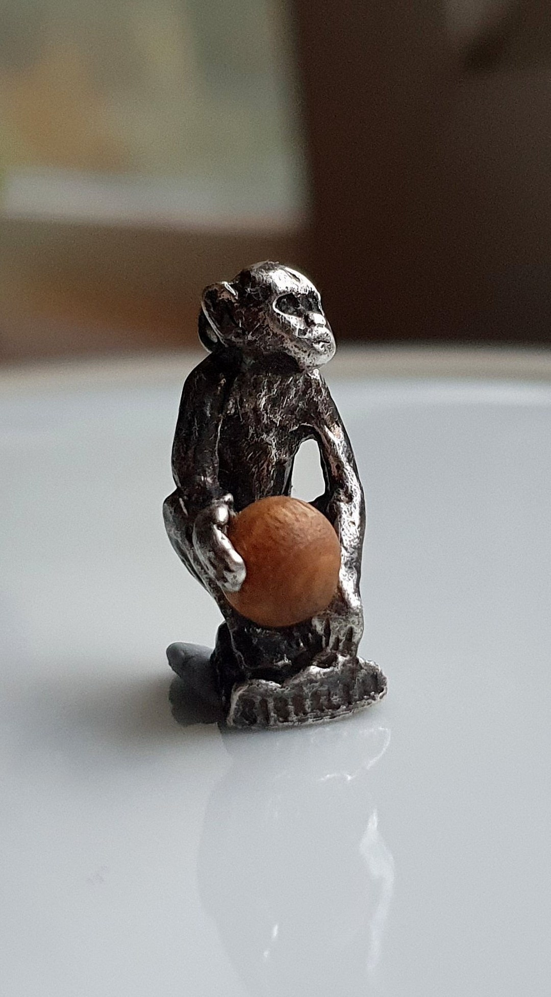 RARE Vintage Silver Monkey With Coconut Charm, Sterling Silver Monkey ...