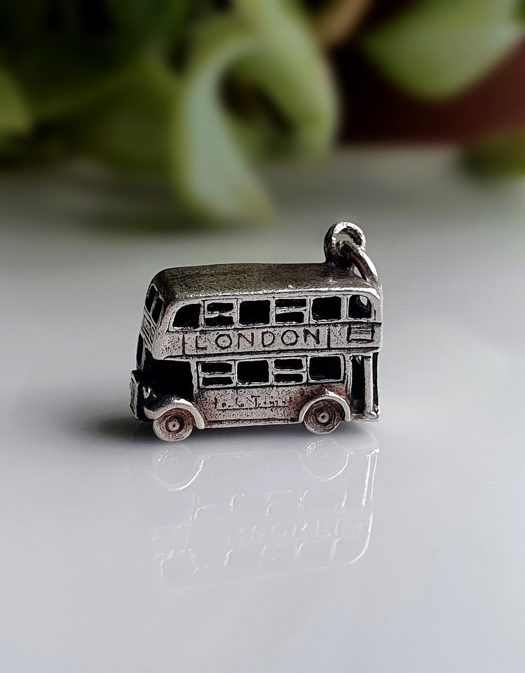 STUNNING Vintage Old NUVO Silver Bus Charm ,sterling Silver Bus Charms ...