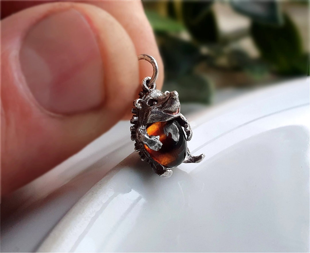 LAST ONE! Vintage Silver Hedgehog Charm, HARD to Find Charm These Days ...